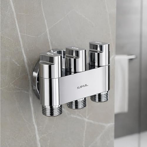 Kamal Three Way Brass Angle Valve Apollo 3 Way Control Tap for Bathroom ...