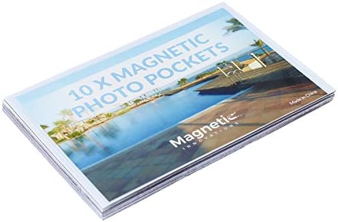 Pack of 10 Clear Magnetic Photo Frame Pockets for 6"x4" Pictures ...