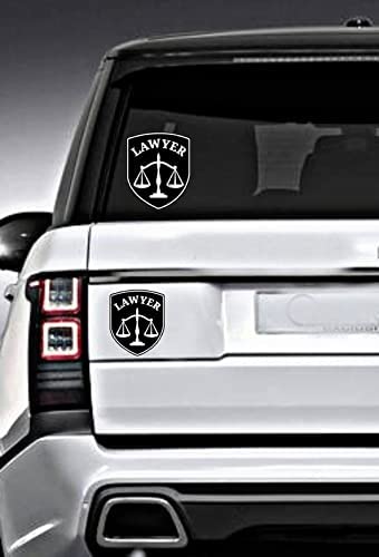 Lawyer Logo Stickers Pack of 4 (2 Sizes 4 & 5 inch) | Advocate Sticker ...