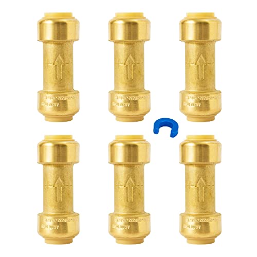 Snapklik.com : SUNGATOR 1/2 Inch Check Valve, No Lead Brass Push To ...