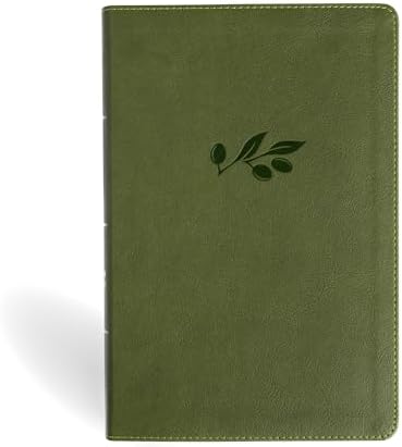 NASB Personal Size Giant Print Bible, Olive LeatherTouch, Red Letter ...