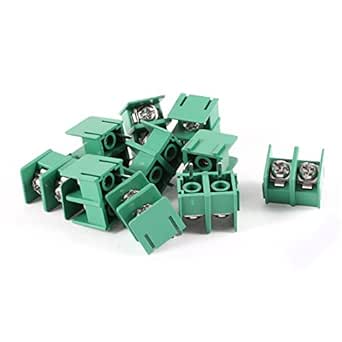 Amazon.co.jp: uxcell ねじ端子台 AC 300V 20A 端子番号 2 PCB 7.62mm 2ウェイ 10個入り: 家電＆カメラ