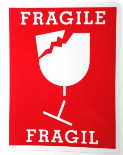 To sticker FRAGILE large handling Caution fragile items waterproof ...