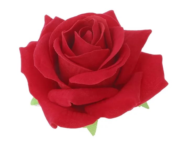 Amazon.com : Red Rose Clips Red Flower Hair Pins Rose Brooch Floral ...