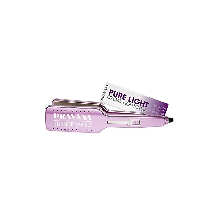 Pravana The Blonde Wand Flat Iron + Pure Light Creme Lightener ...