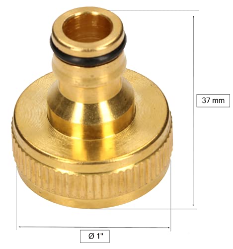 KOTARBAU Brass garden hose connection 1 inch for hose connection to tap ...