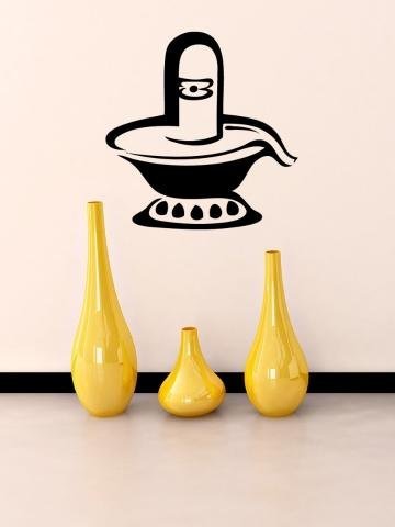 WallMantra Shiva Lingam Wall Decal Wall Sticker : Large(24x24 inches ...