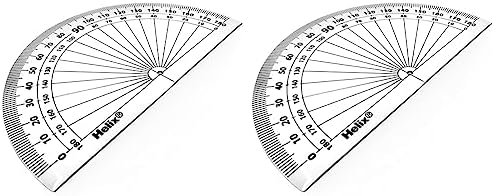 Helix 10cm 180 degree Protractor (Box of 50) : Amazon.co.uk: Stationery ...