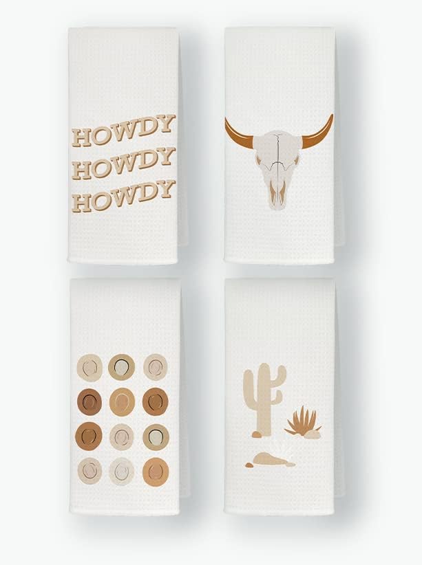 Amazon.com: QODUNG Retro Preppy Howdy Western Bull Skull Cactus Evil ...