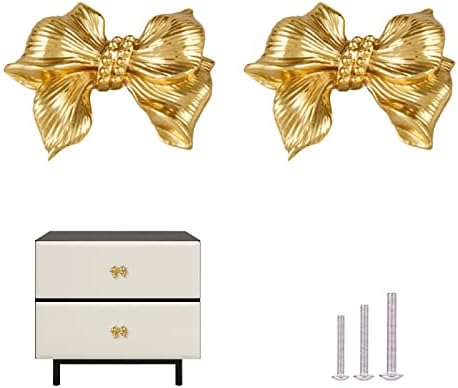 Updatepoint Gold Bow Cabinet Knob, Cabinet Pulls for Drawer Cupboard ...