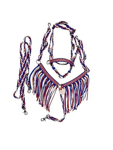 Amazon.com: small Pony or miniature horse red white and blue fringe ...