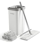 JOYMOOP Mop and Bucket with Wringer Set, Hands Free Flat Floor Mop and ...