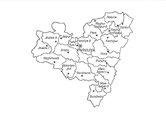 Buy Purulia Map with Block Boundary (black and white)_A4 size(210 x 297 ...