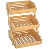 CALM COZY 3 Tier Bamboo Fruit Basket for Kitchen, Vegetables Storage ...
