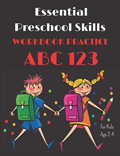Essential Preschool Skills Workbook Practice ABC 123 For Kids Age 2-4 ...