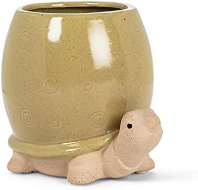 Amazon.com : SparkDazzle Metal Turtle Planter | Succulent Planter ...