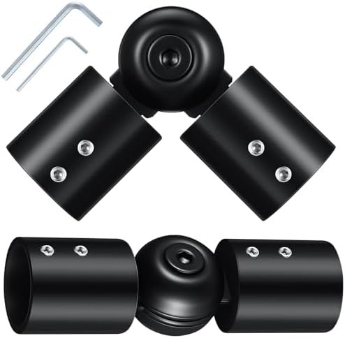 Amazon.com: CroBlissful 2 Pcs Window Corner Curtain Rod Connector ...