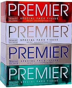 Premier Box Face Tissue Papers 100 Pulls 2Ply (Pack of 6, 600 Pulls ...