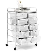 Amazon.com: SILKYDRY 6 Drawer Rolling Storage Cart, Craft Cart with ...
