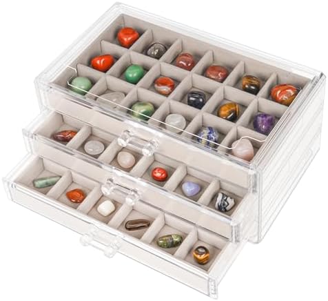 Amazon.com - Acrylic Rock Collection Display Case Rock Collection Box ...