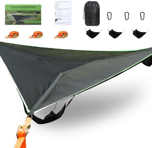 Amazon.com : Triangle Hammock Multi Person 3 Point Tree Hammock, 13Ft ...