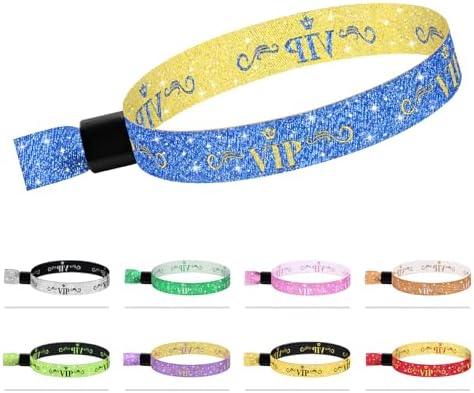 Amazon.com : 100 Pcs VIP Cloth Event Wristband, Disposable VIP ...