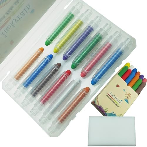 Amazon.com : luckyrain Non-toxic Dustless Chalk with Holder for Kids ...