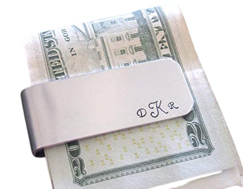 Amazon.com: Personalized Monogram Money Clip, Various Metals, Customize ...