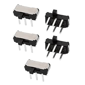 IIVVERR 5pcs 2 Position 6P DPDT SMT SMD Self Locking Mini Power Slide ...