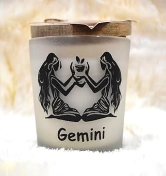 HS Candles Zodiac (Gemini), Aromatic Frosted Soy Wax Organic Candle ...