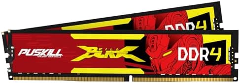 PUSKILL DDR4 RAM 16GB Kit (2x8GB) 3200MHz PC4-25600 CL16 Desktop Memory ...
