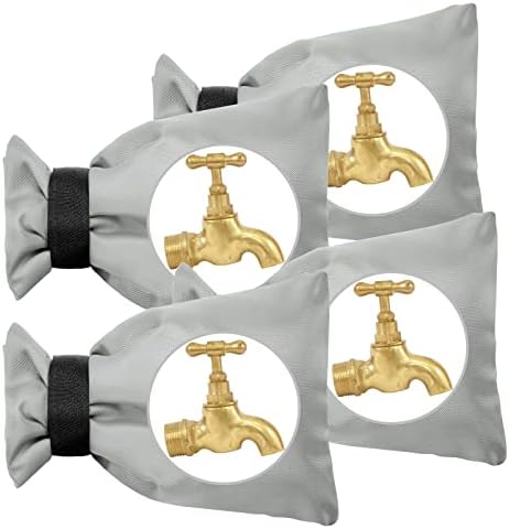 Vicloon Outside Tap Covers for Winter, 4pcs Large Outdoor Tap Cover ...