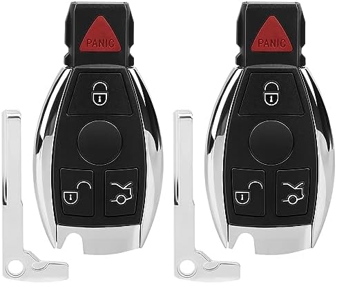 2× Keyless Entry Ignition Key Fob Replacement Fit for Mercedes-Benz ...