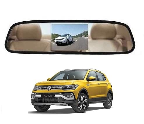 Trigcars Taigun Car 4.3" Digital TFT LCD Screen Rear View Mirror ...