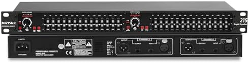 MIZISNR Graphic Equalizer 15-Band Stereo EQ for Home Audio, Dual ...