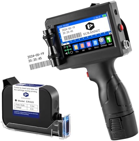 Eurannit Handheld Inkjet Printer 0.5 in, E15 Portable Coding Machine 4. ...