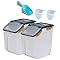 Amazon.com: RUIAN 2Pcs Large Flour Storage Container Bin 25Lb Airtight ...