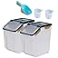 Amazon.com: RUIAN 2Pcs Large Flour Storage Container Bin 50Lb Airtight ...