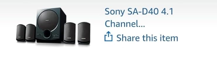Sony New SA-D40M2 4.1ch Home Theatre Speaker with 100W Power Output and ...