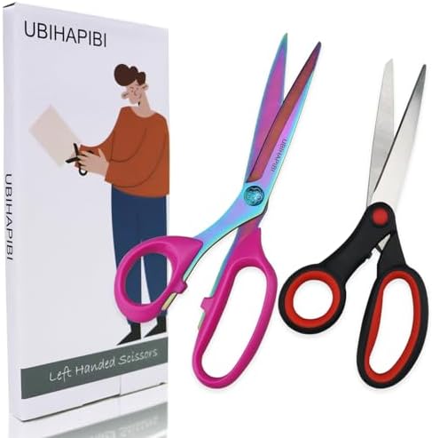 Amazon.com: Left Handed Scissors for Adults, Set of 2 Pack (9" Heavy ...