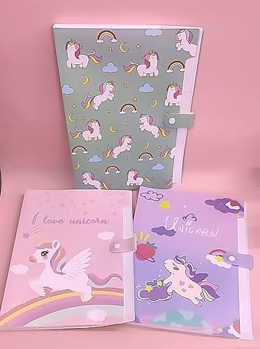 Amb Unicorn Multi Colour File Folder With Button Lock |Unicorn Theme ...