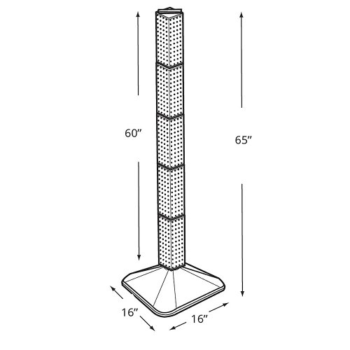 Snapklik.com : Azar Displays 700225-PNK Standard Interlocking Pegboard Tower