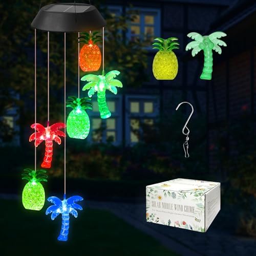 Amazon.com : Roying Solar Hummingbird Wind Chimes-Hanging Solar Lights ...