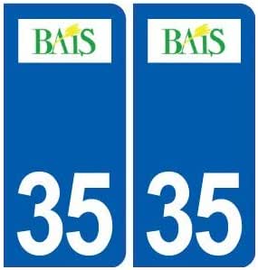 35 Bais Logo adhesivo placa pegatinas ciudad, color Angles: arrondis ...