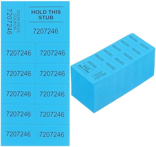 Amazon.com: Kosiz 1000 Sheets Raffle Tickets with 10 Bid Numbers Per ...