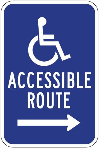 Amazon.com : STOPSignsAndMore - Wheelchair Accessible Route Guide Sign ...