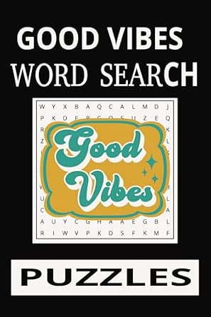 Good Vibes Word Search Puzzle Book: Word Search with Easy to Read Print ...