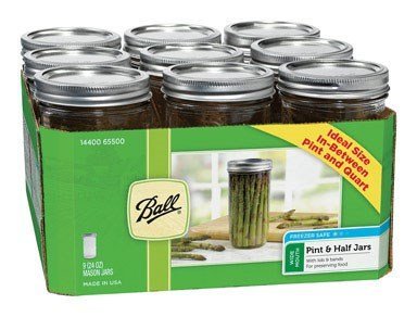 Ball 65500 24 Oz Pint & Half Jars with Lids & Bands 9 Count : Amazon.in ...