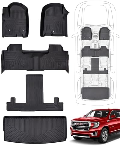 Amazon.com: DiffCar® Floor Mats for GMC Yukon/Chevy Tahoe 3rd Row ...