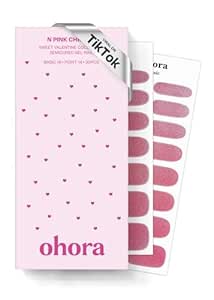 Amazon.com: ohora Semi Cured Gel Nail Strips (N Pink Chrome) - Pink, Chrome, Works with Any UV ...